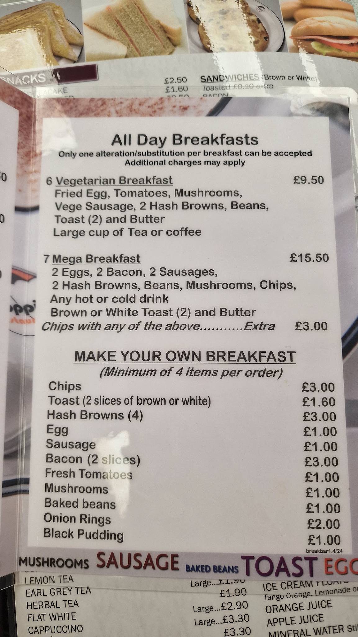 Menu at Poppins Restaurant Barking, Barking, 57 East St