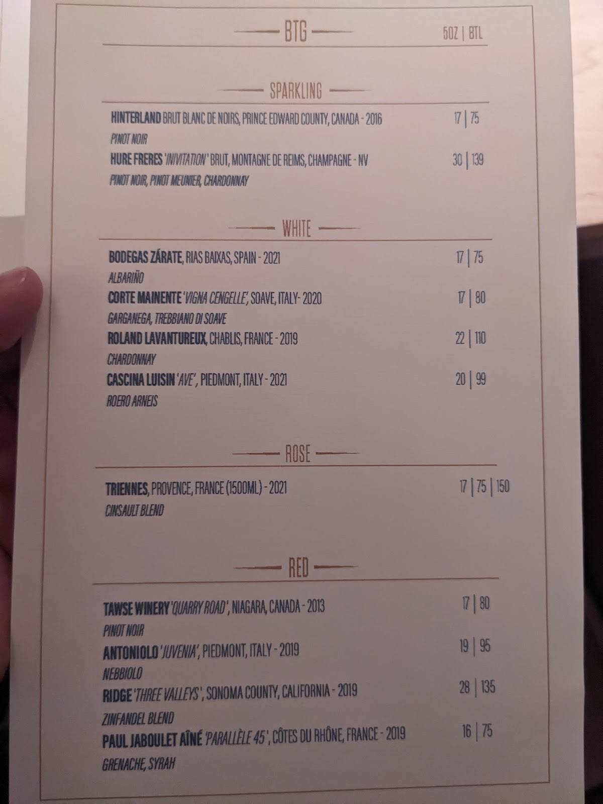 Carta del restaurante Prime Seafood Palace, Toronto, 944 Queen St W