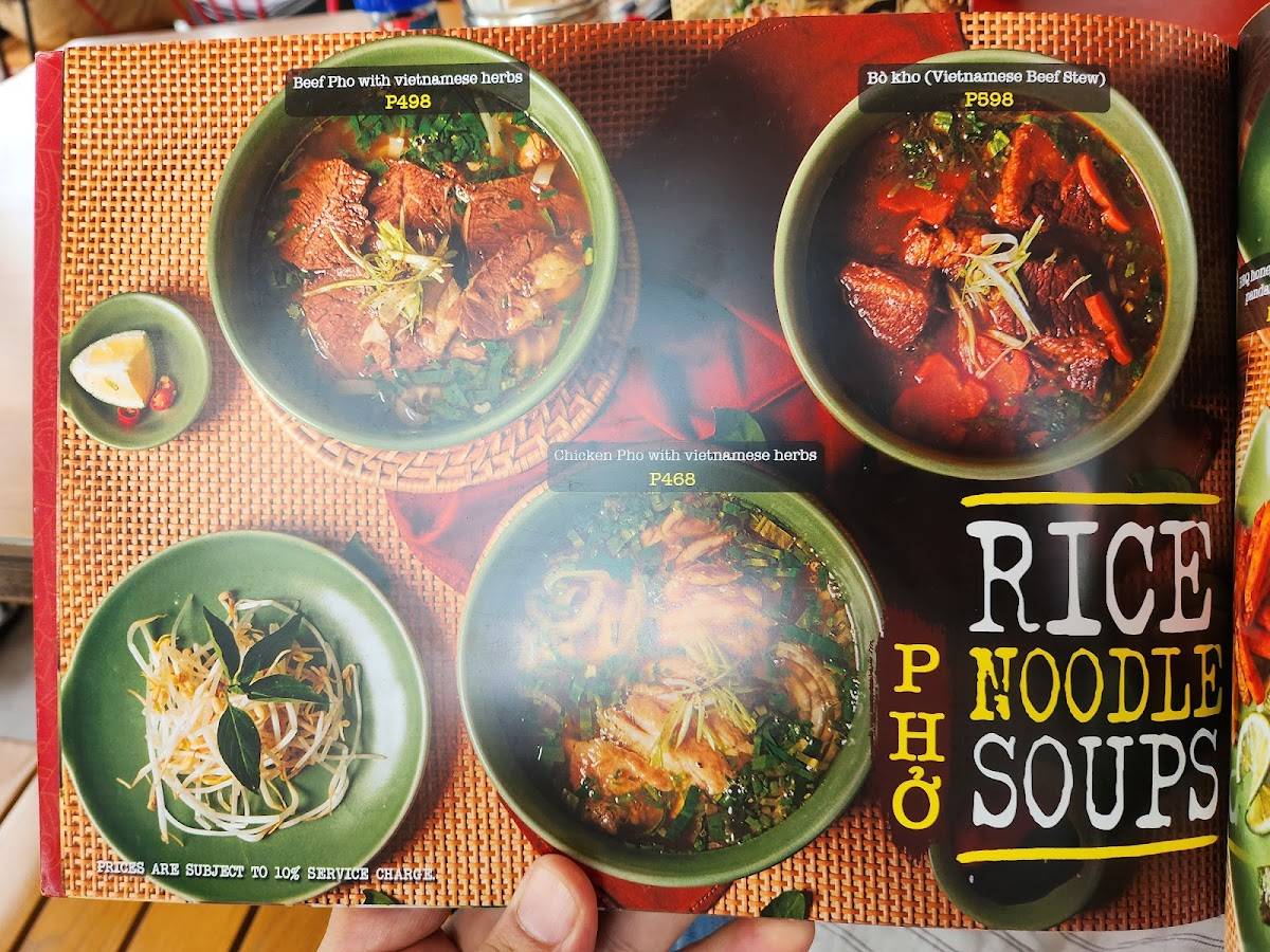 Menu at Propaganda Vietnamese Bistro restaurant, Muntinlupa