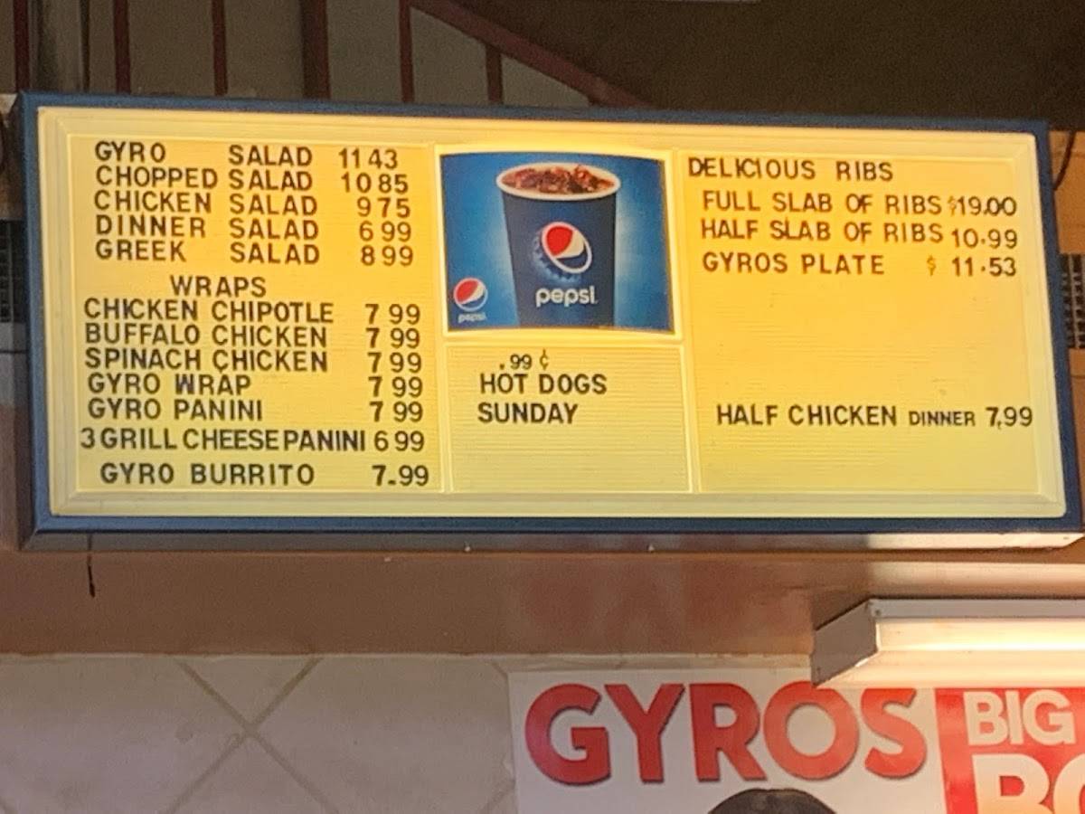 Menu at R-Dogs restaurant, Lake Villa