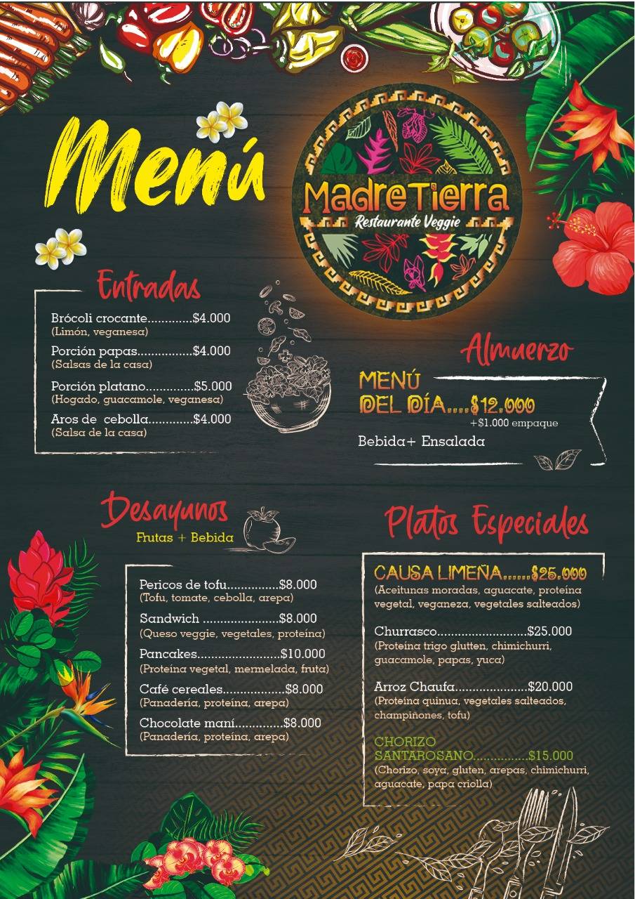 Menu at RESTAURANTE VERBENA, Santa Rosa de Cabal