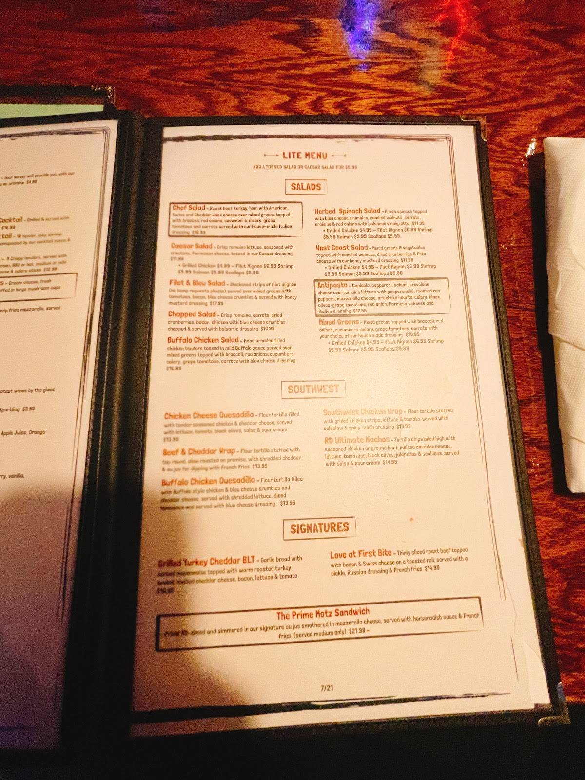 Menu at Raindancer Restaurant, Amsterdam, NY-30