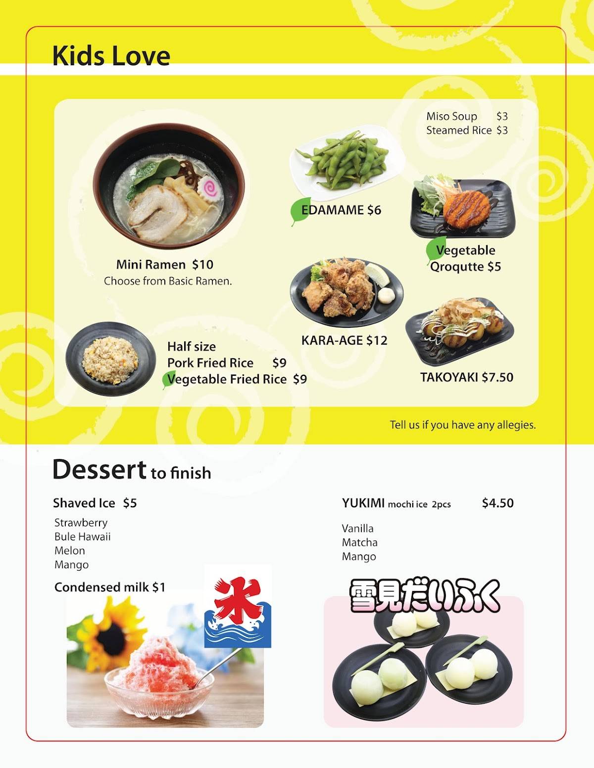 Menu at Ramen House MEN-ICHI restaurant, Auckland, Unit H/491 Pakuranga Rd