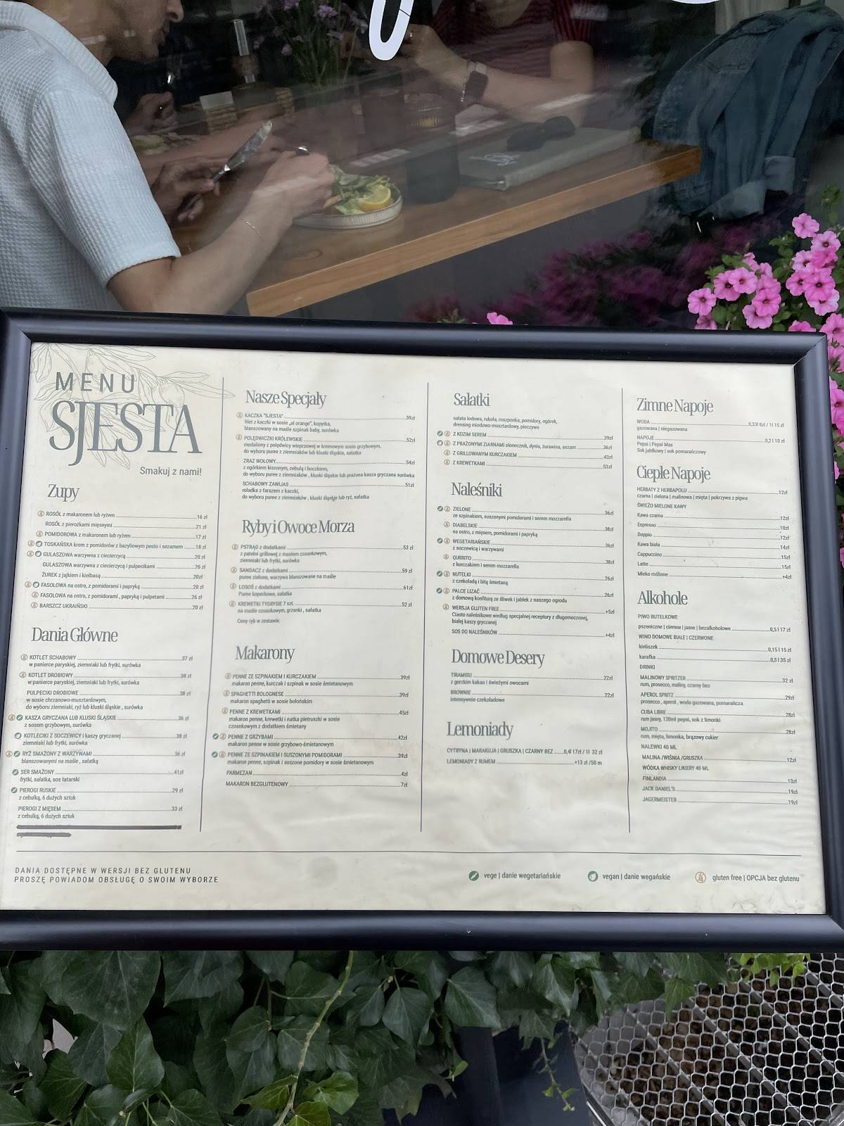 Menu at Restauracja Sjesta • Kudowa-Zdrój restaurant, Kudowa-Zdrój
