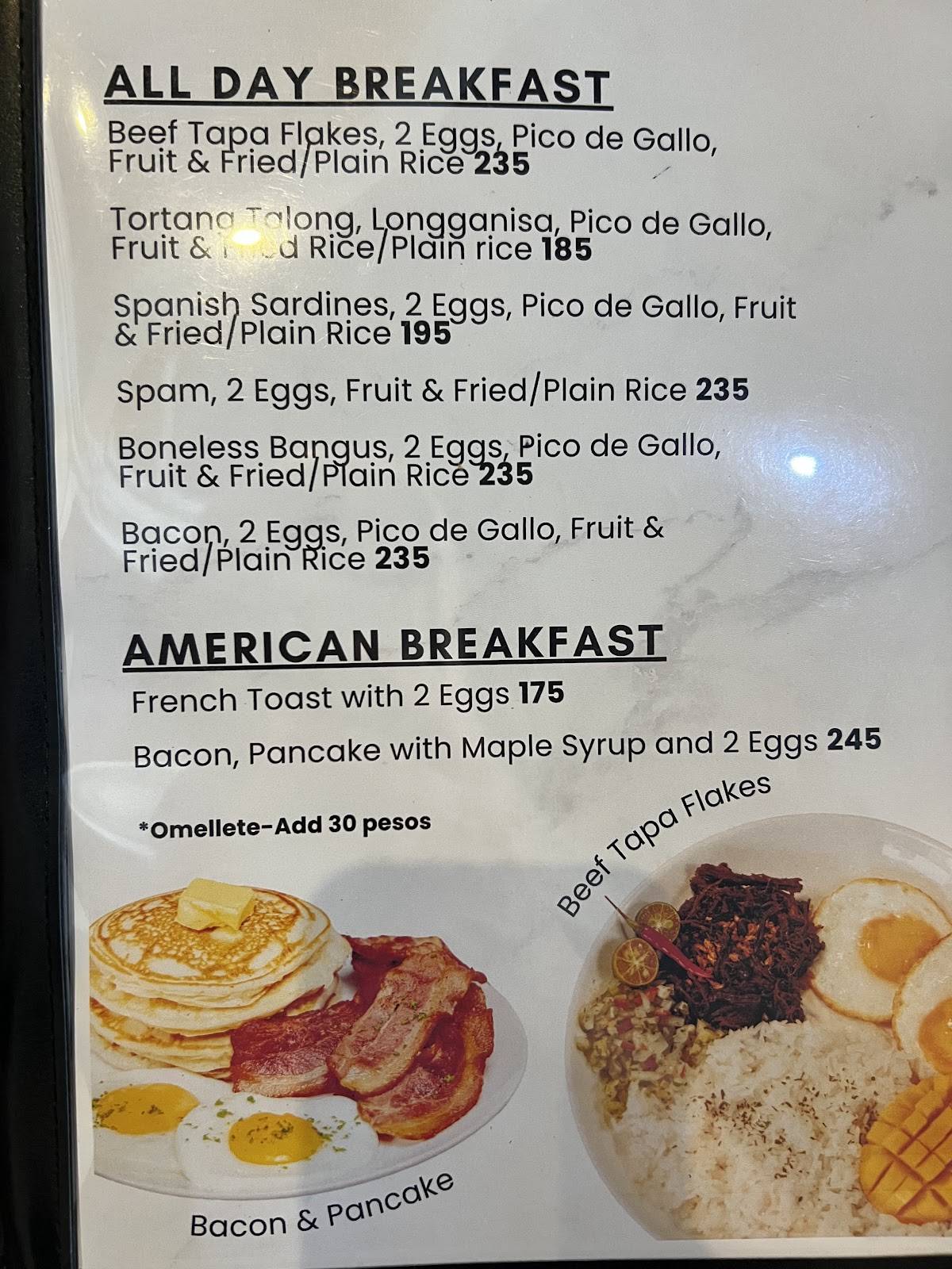 Menu at Riles Restaurant + Bar, Iloilo City