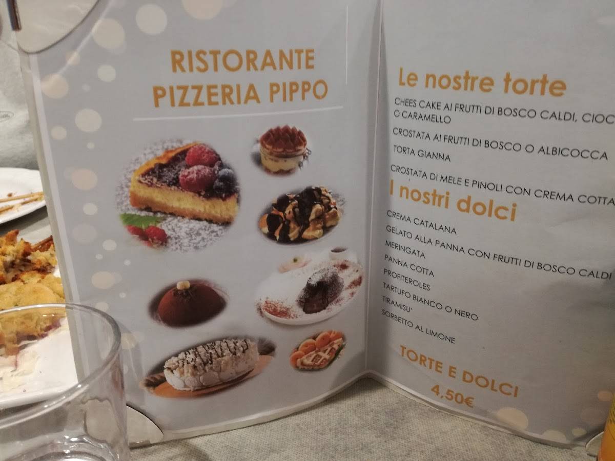 Speisekarte von Ristorante Pippo, Capo di Ponte, Via Nazionale