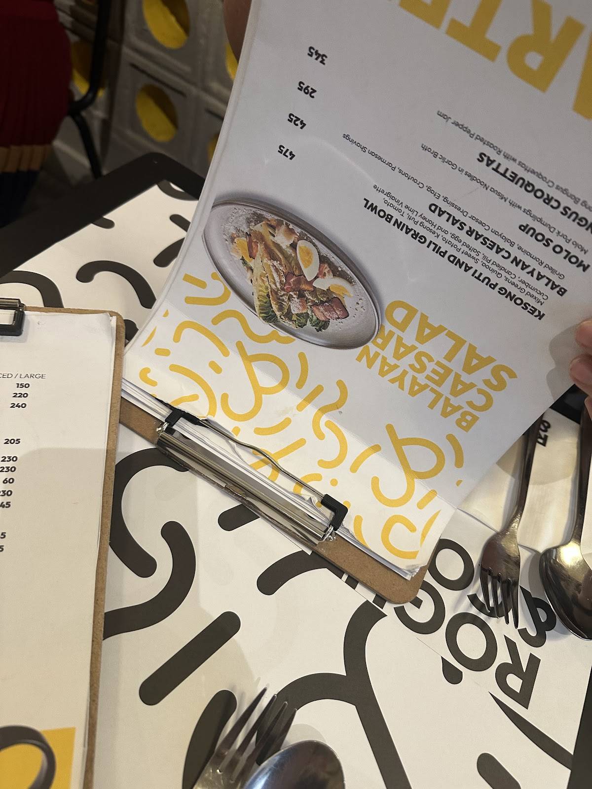 Menu at Rogue&Co cafe, Quezon City