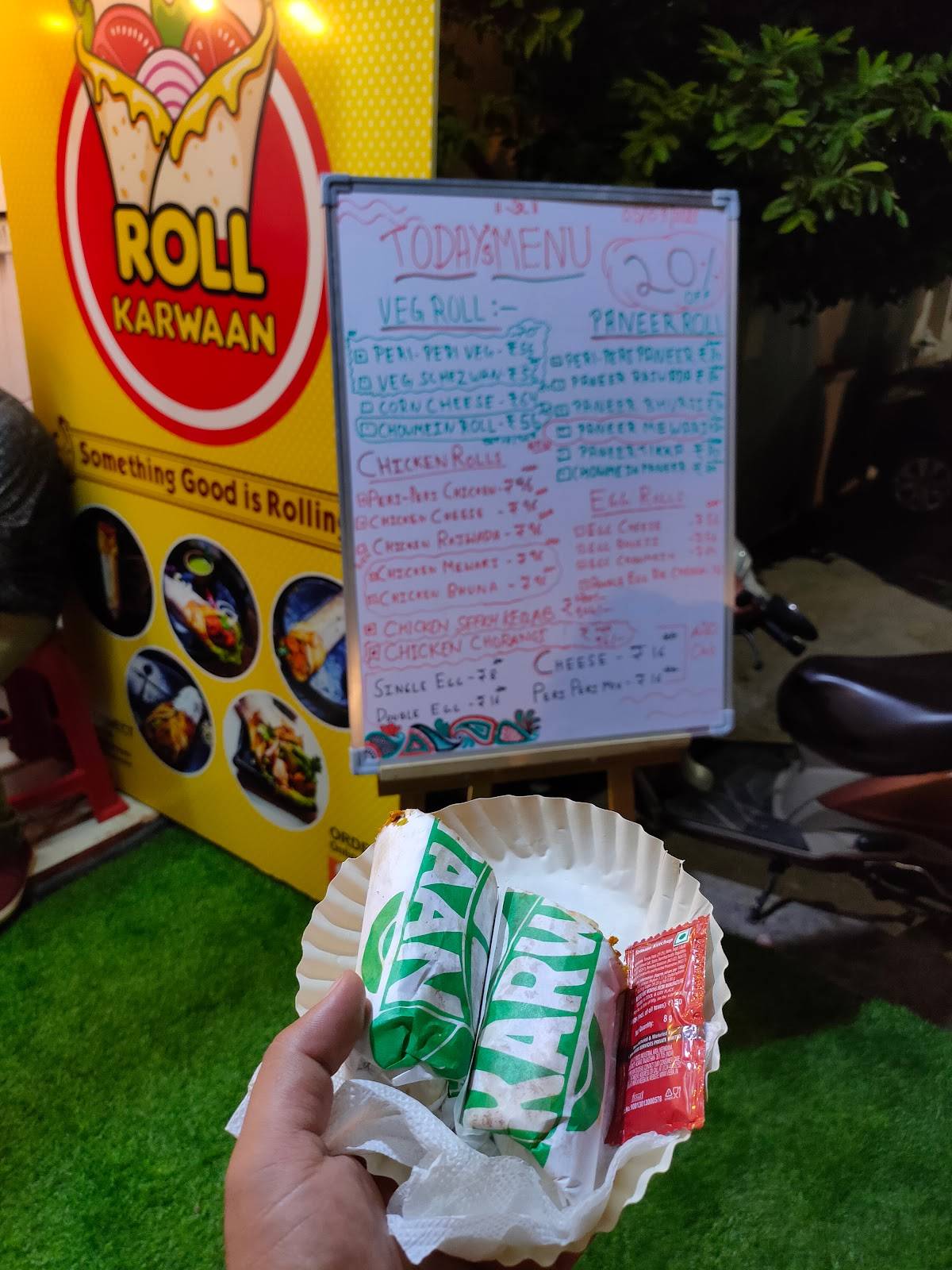Menu at Roll karwaan, Jaipur, Plot no 4