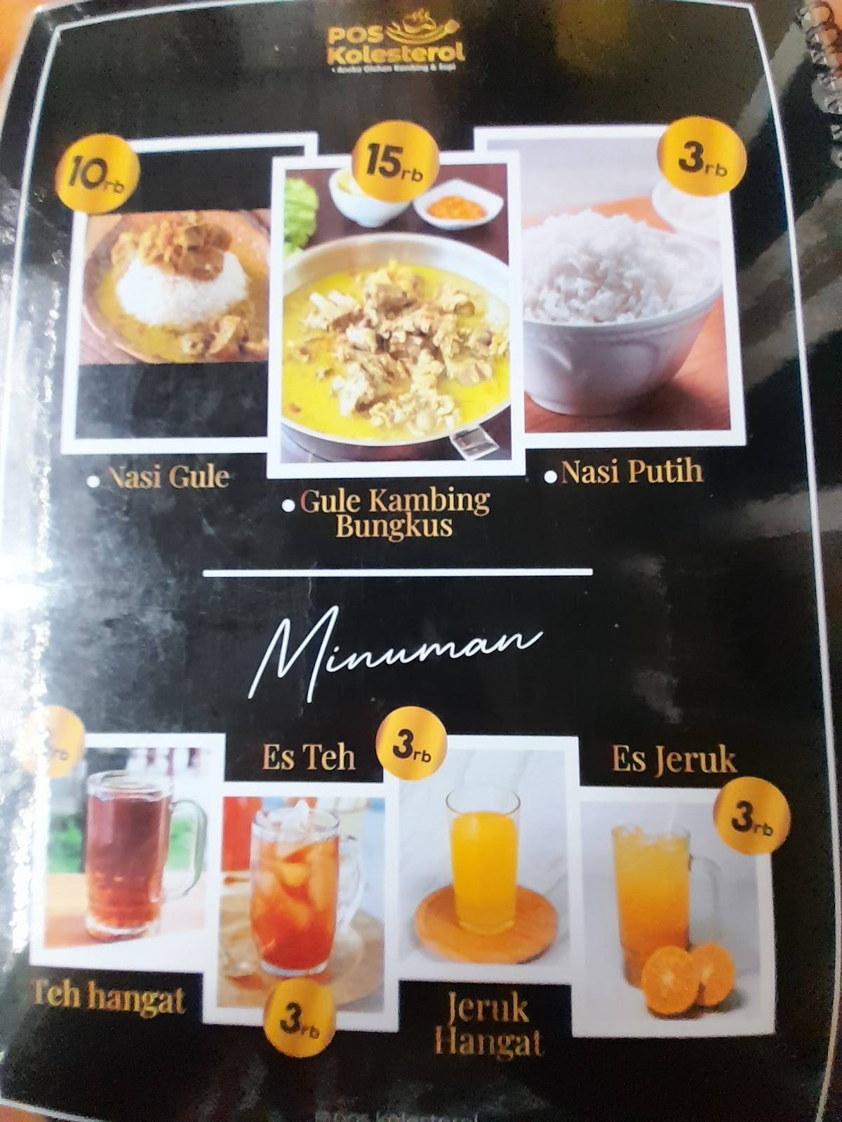 Carta del restaurante Sate Kambing Madiun Pos Kolesterol (Tengkleng ...