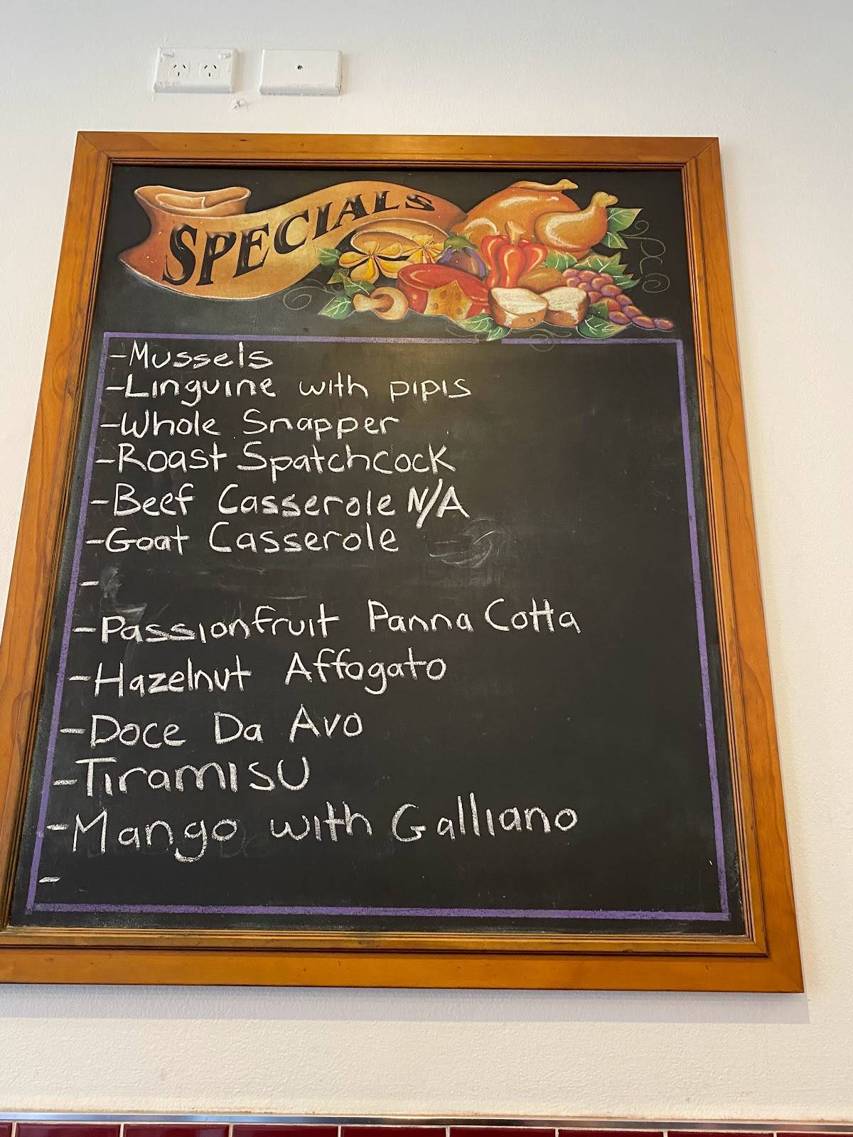 Menu at Silvas Restaurant, Petersham