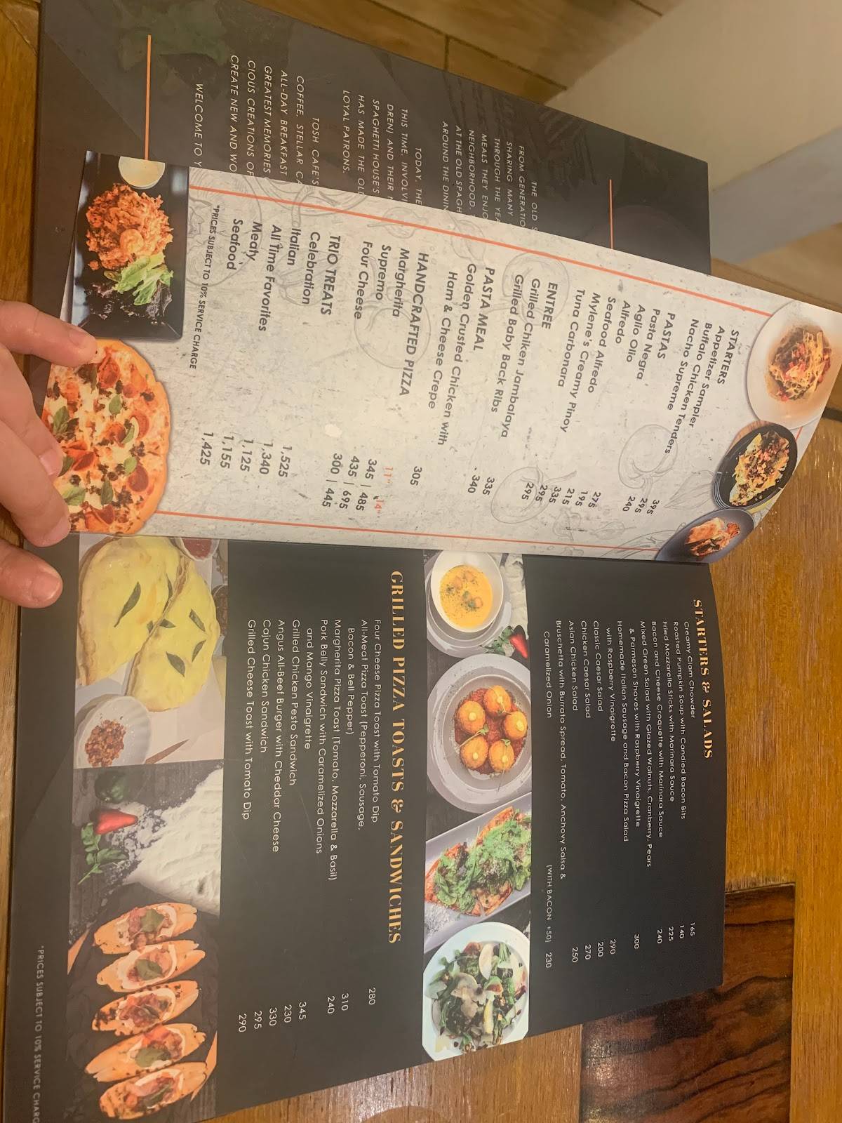 Menu at TOSH Cafe x Chikos, Makati, 142 Valero