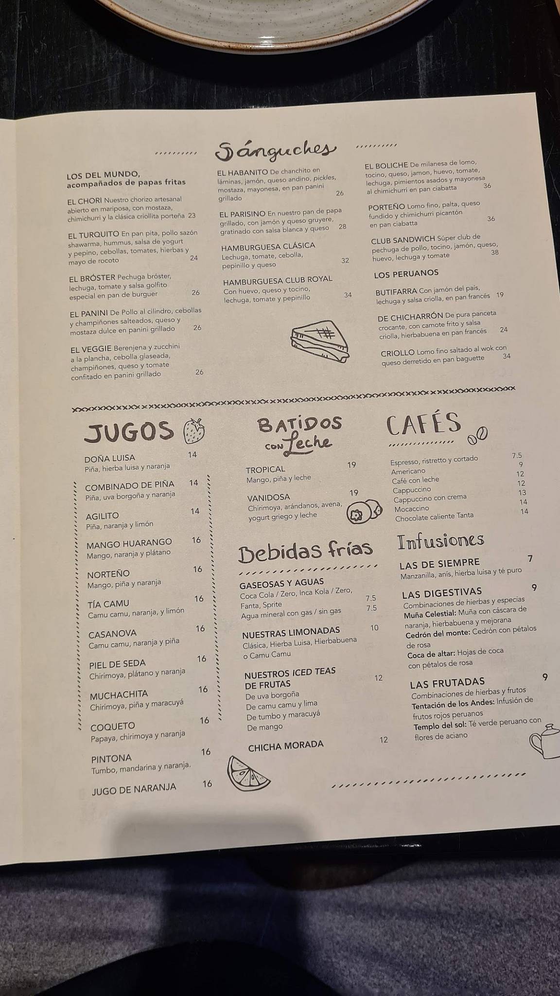 Carta del restaurante Tanta - Larcomar, Miraflores