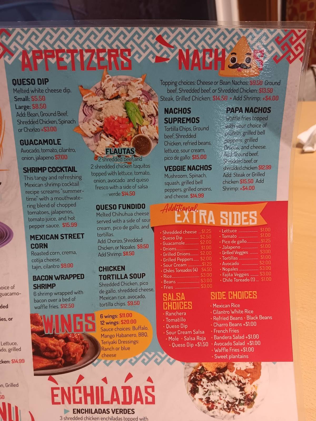 Menu at Tequila Veintiuno Mexican Cuisine pub & bar, Henderson