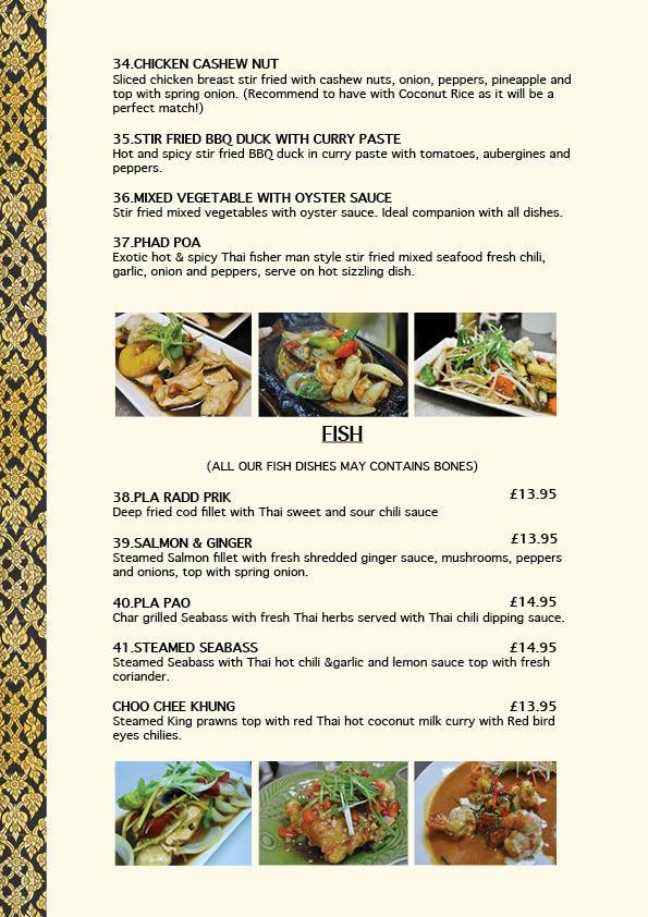 Menu at Thai Four Two Restaurant, Rochester