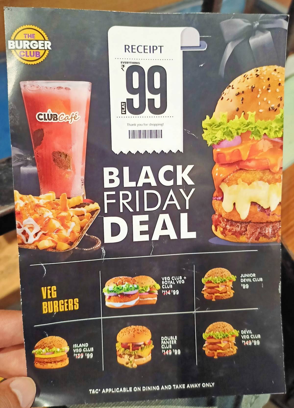 Menu at The Burger Club, New Delhi, 9
