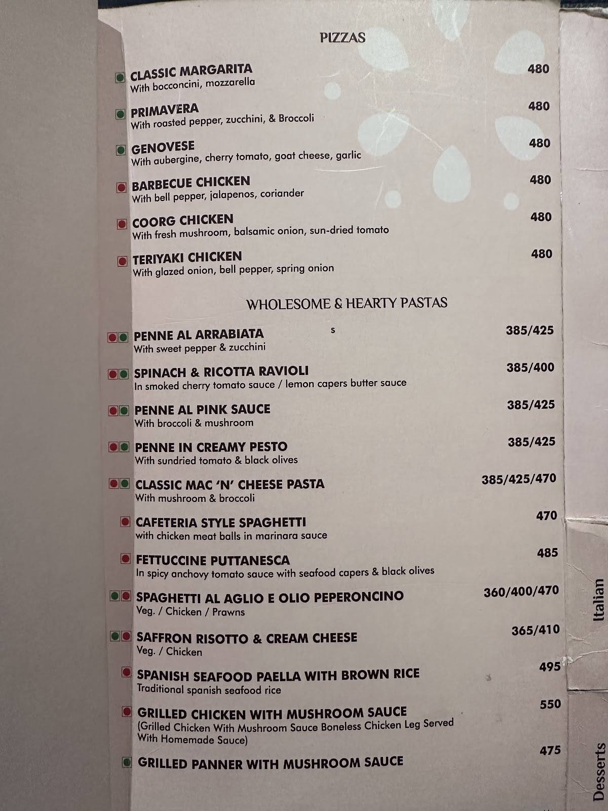 Menu at The Curry Wok (TCW), Mangaluru