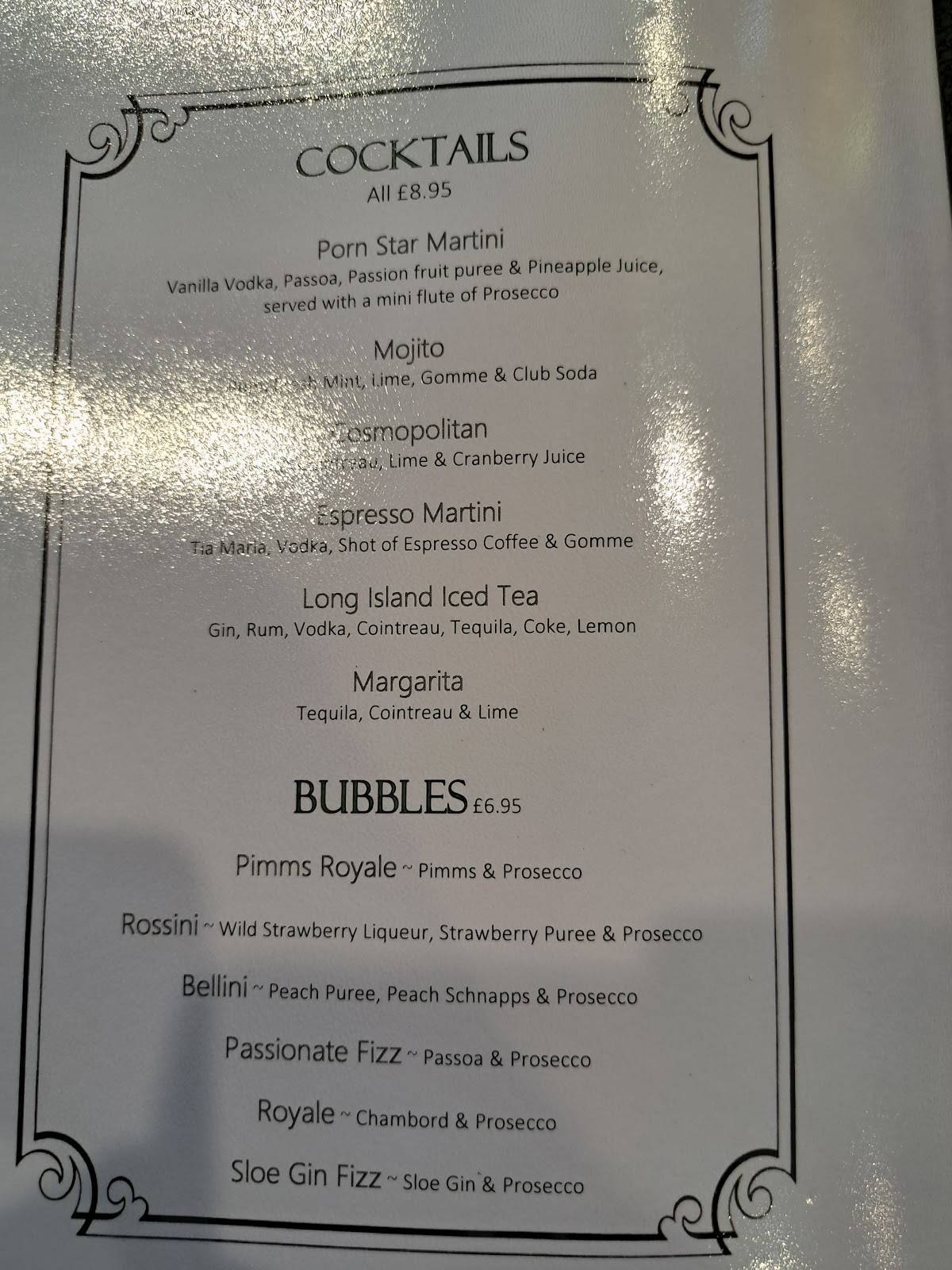 Menu at The Fat Italian Burscough restaurant, Ormskirk, 188 Moss Lane