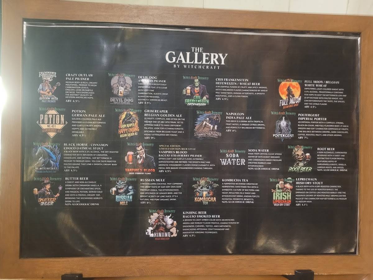 Menu at The Gallery by Witchcraft restaurant, Baguio