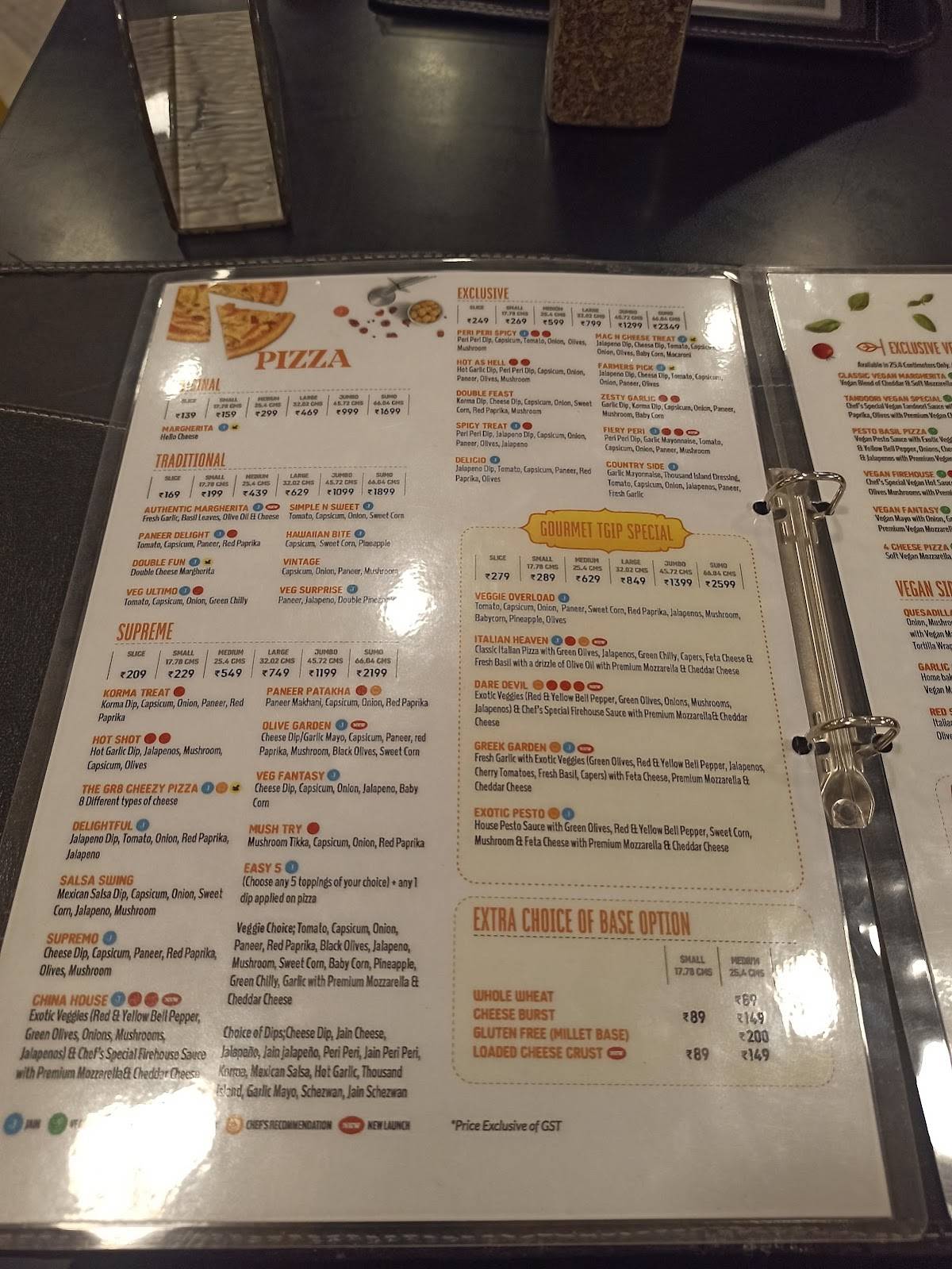 Menu at The Great Indian Pizza, Mumbai, Shop no 2