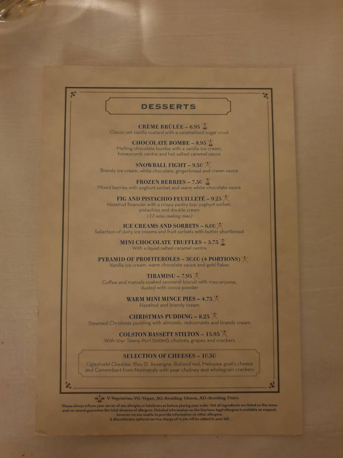 Menu at The Ivy Buchanan Street, Glasgow restaurant, Glasgow, 106 ...