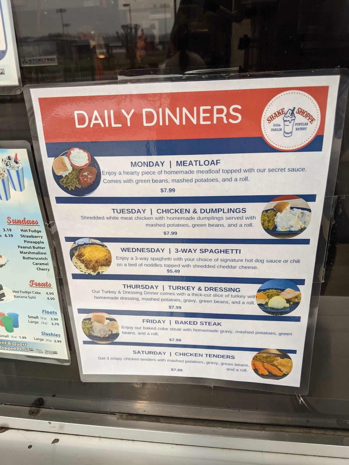 Menu at The Shakery: Eats & Treats restaurant, Ironton, Liberty Ave