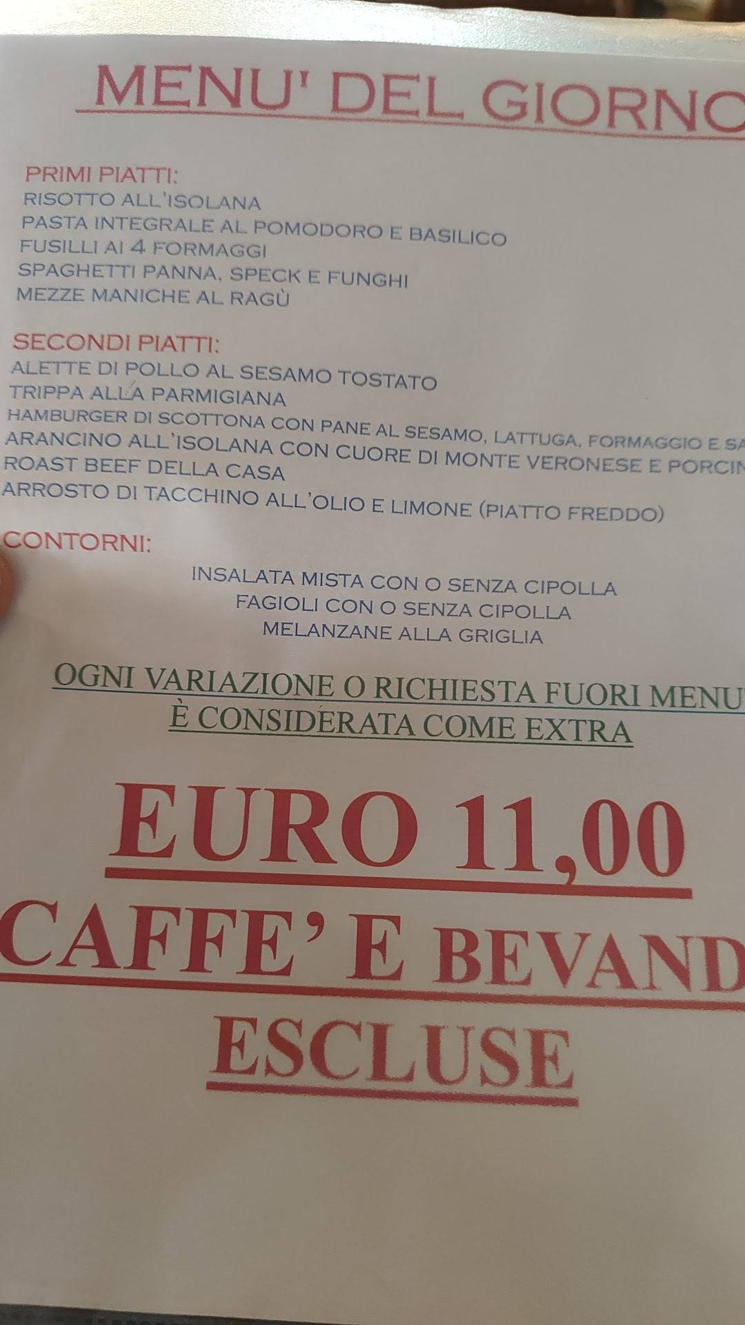 Menu at Trattoria Dai Zemei Snc Di Giacomello Francesco E C. restaurant ...