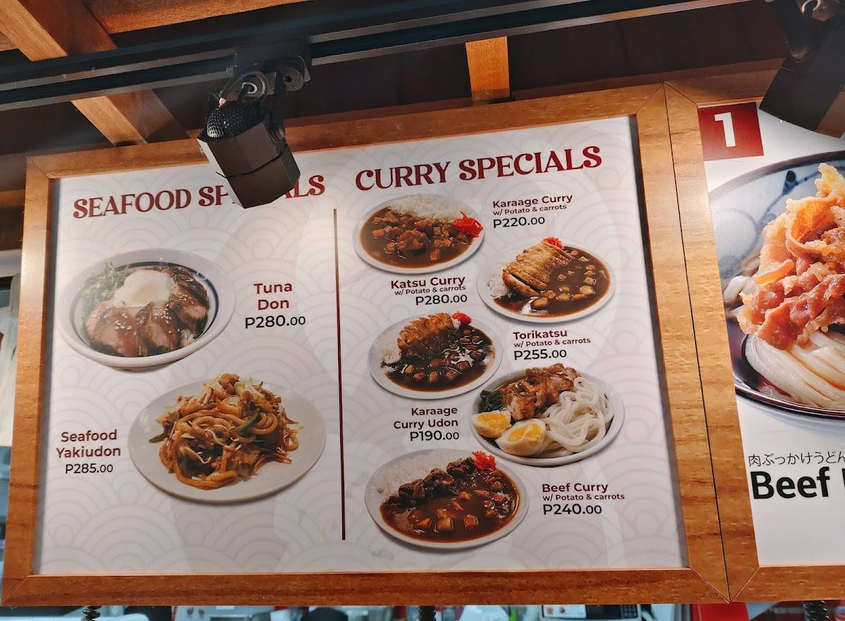 Menu at Tsurumaru Udon X Tempura - Gateway Mall I restaurant, Quezon City