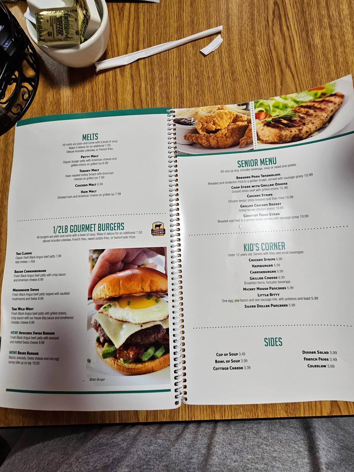 Menu at Two Sisters Restaurant, Milan