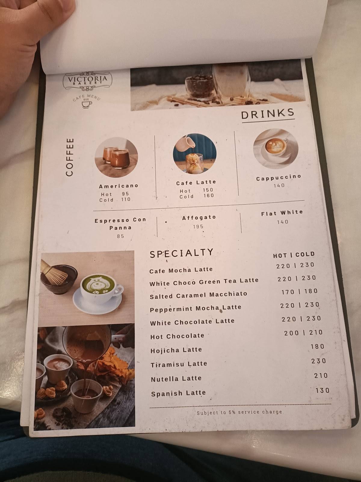 Menu at Victoria Bakery Loakan, Baguio