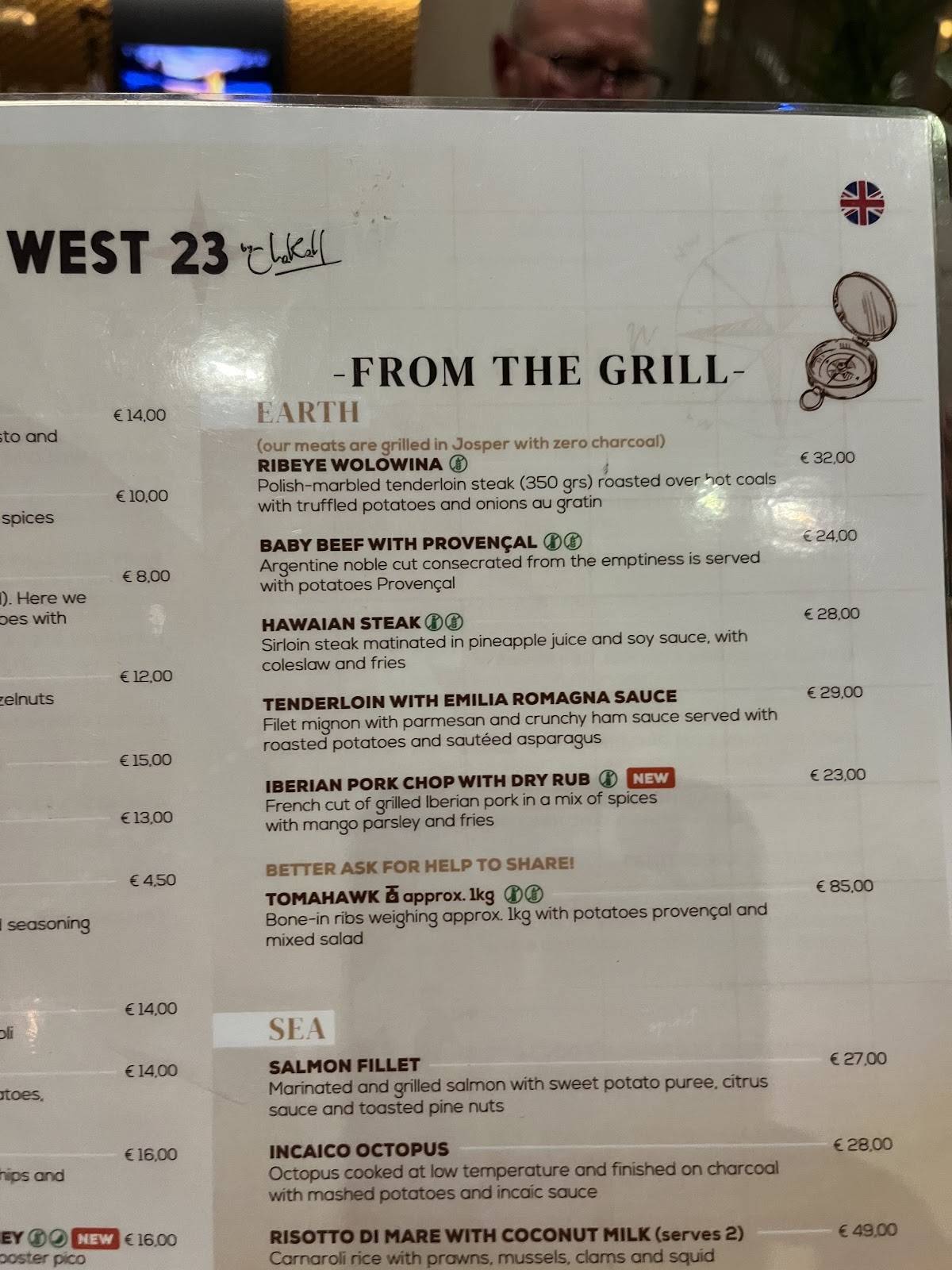 Menu at West 23 by Chakall restaurant, Lourinhã