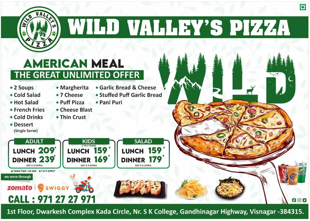 Menu at Wild Valley’s Pizza Visnagar, Visnagar