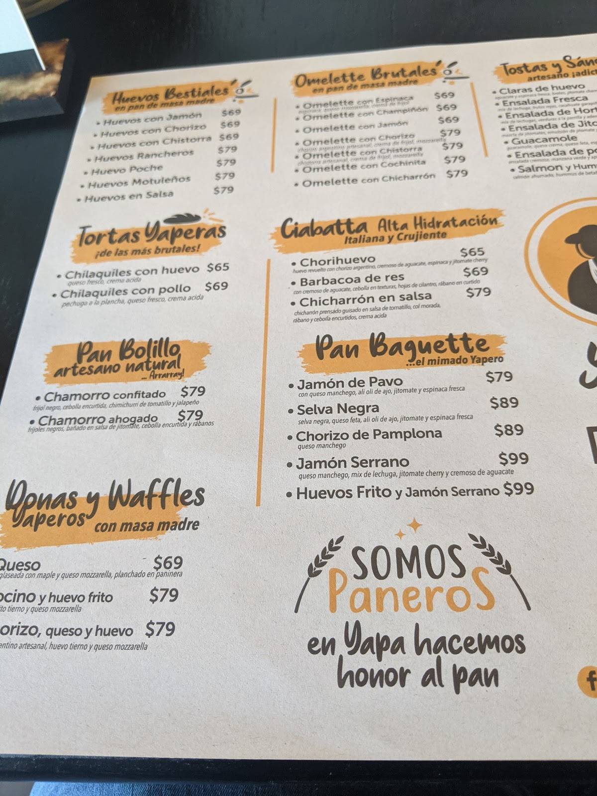 Carta del restaurante YAPA - Chapalita, Zapopan