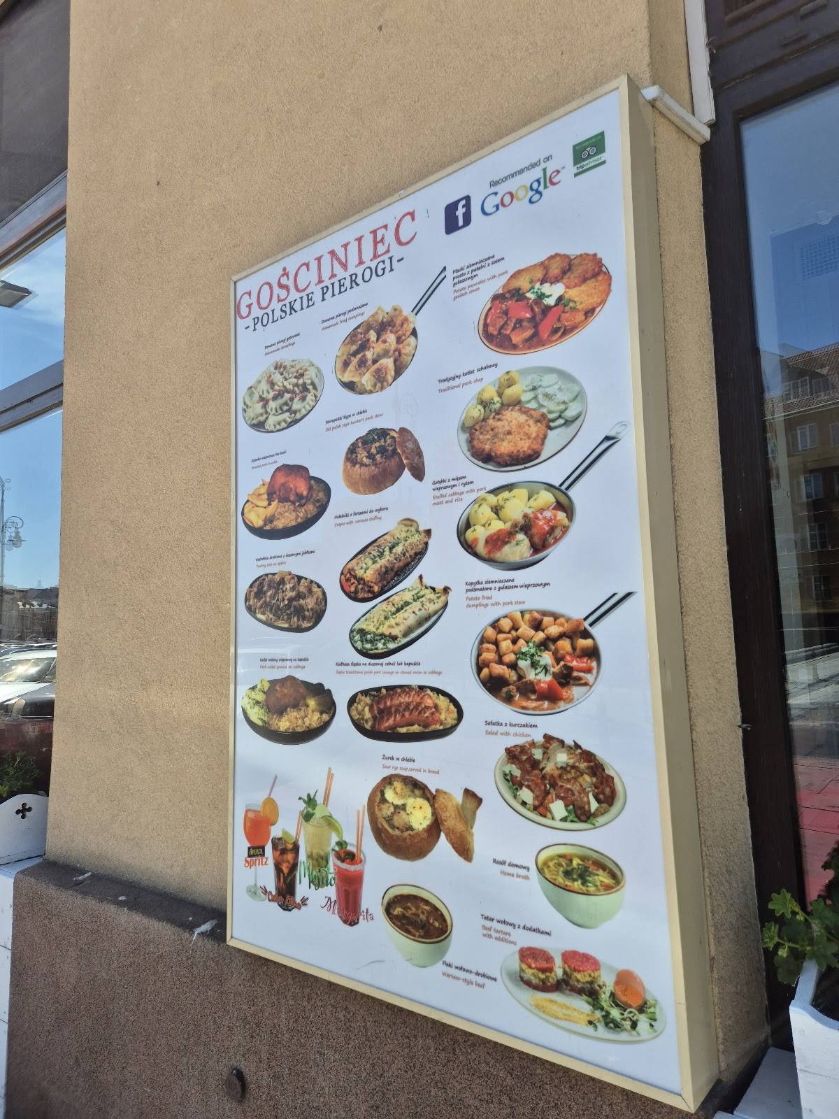 Menu at Zapiecek restaurant, Warsaw, Freta 1