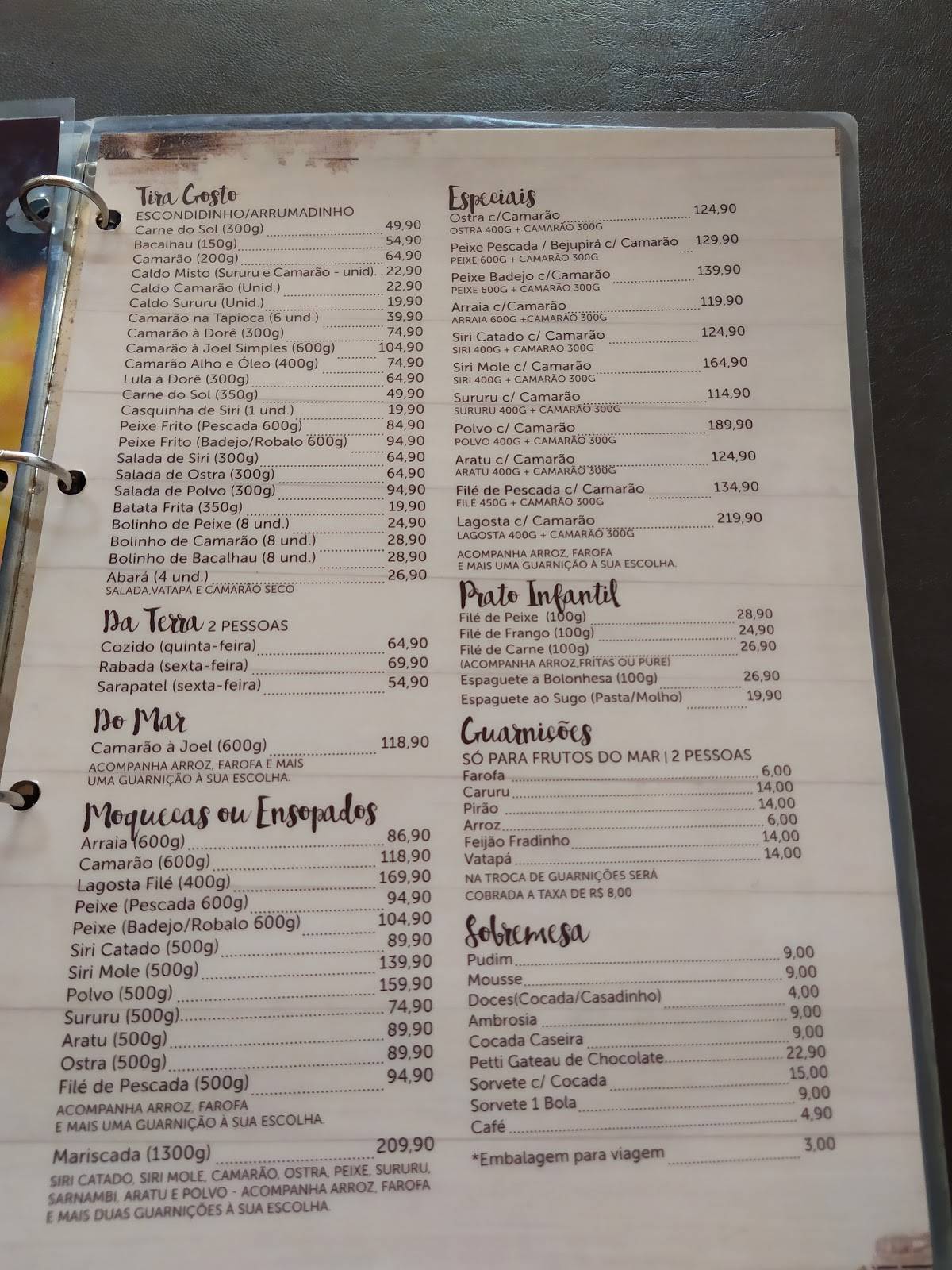 Menu em Restaurante Donana - Brotas, Salvador, Av. Teixeira Barros
