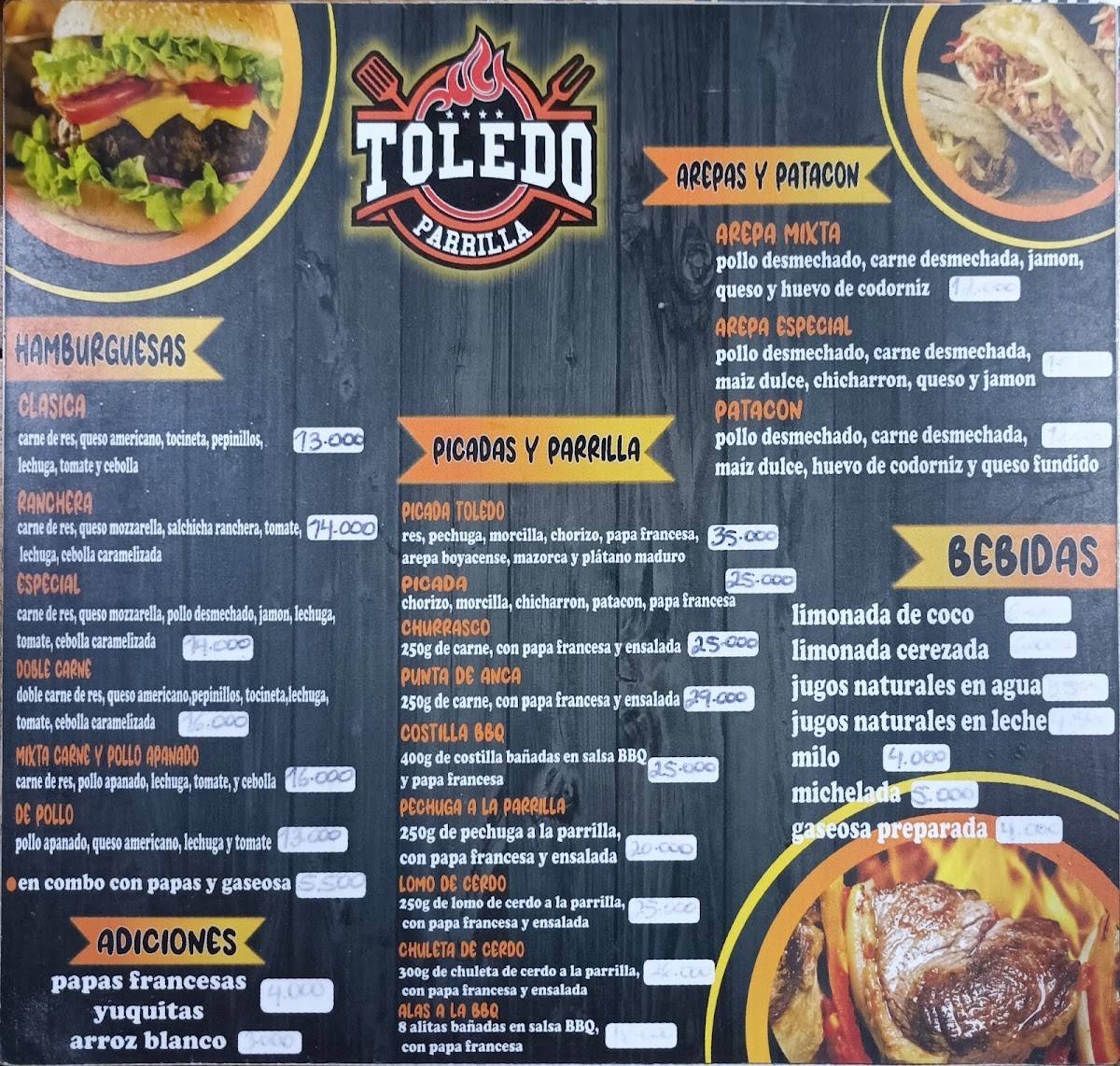 Menu at Restaurante Toledo, Doradal