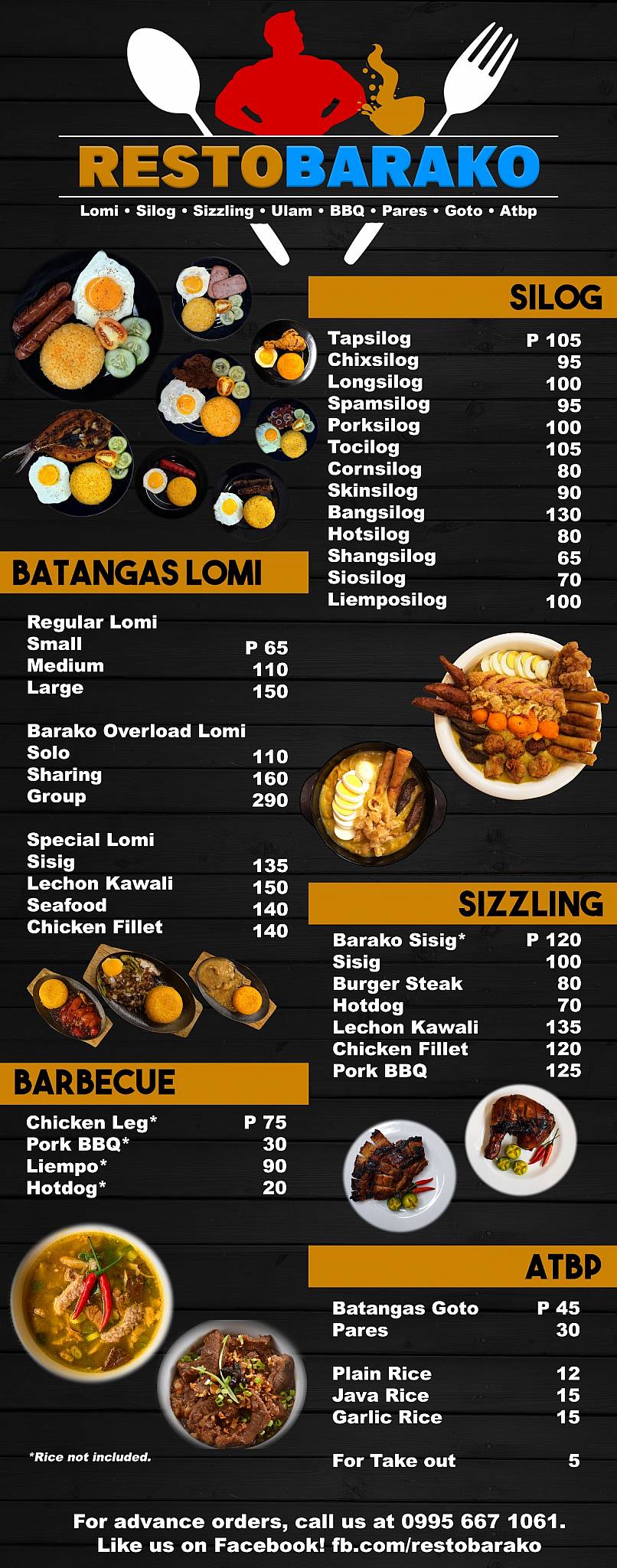 Carta de Resto Barako, Santa Rosa