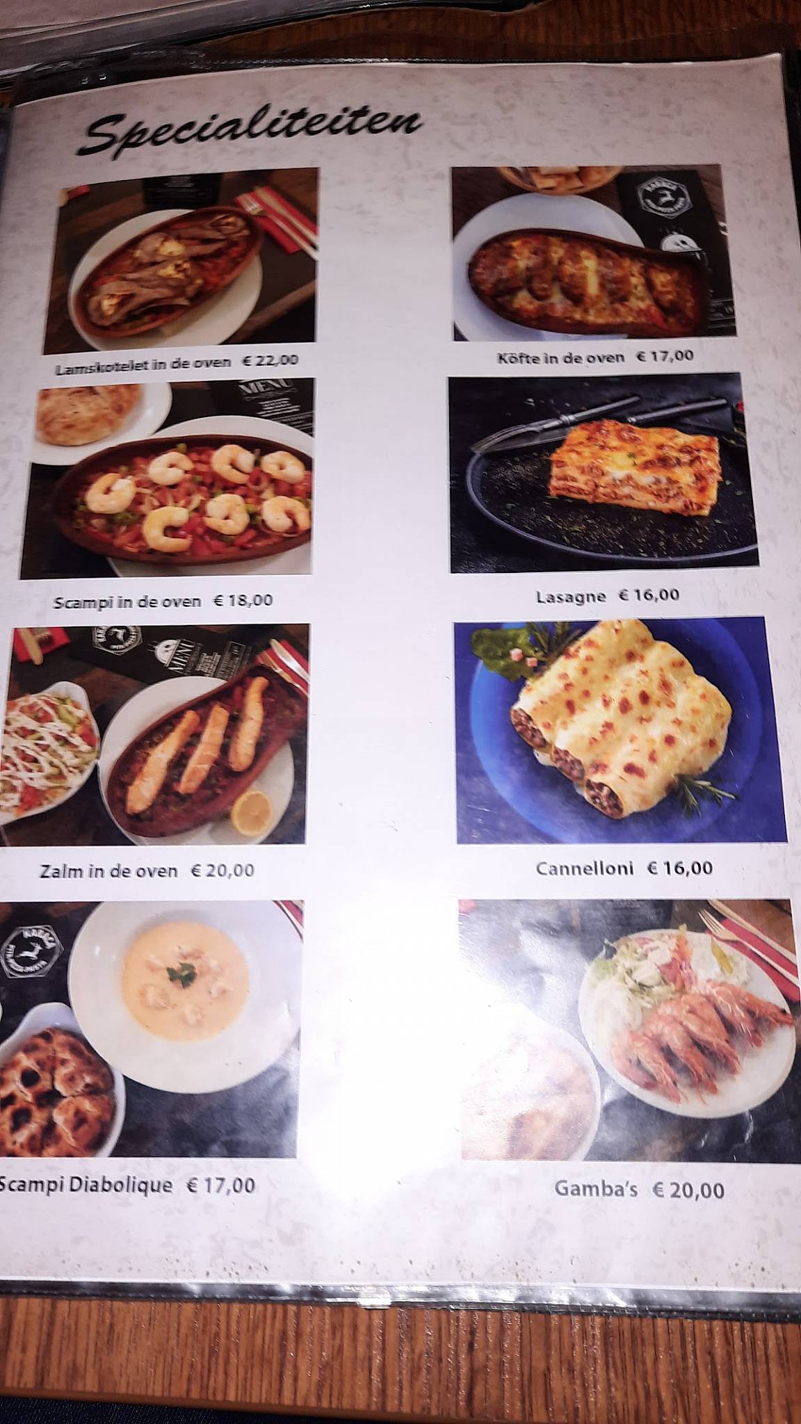 Menu at Resto Karaca restaurant, Edegem