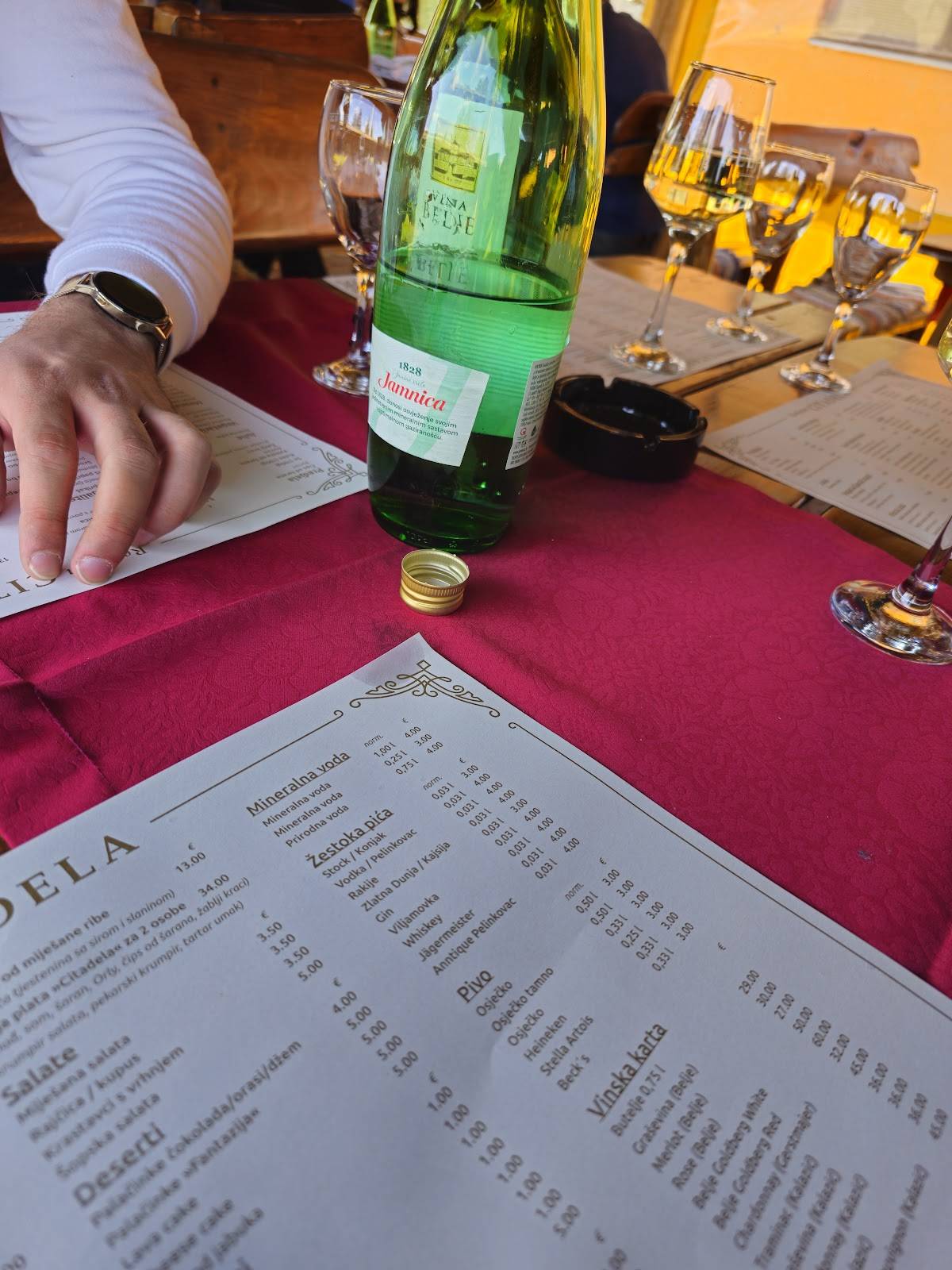 Menu at Restoran Citadela restaurant, Vardarac, Ul. Šandora Petefija 39
