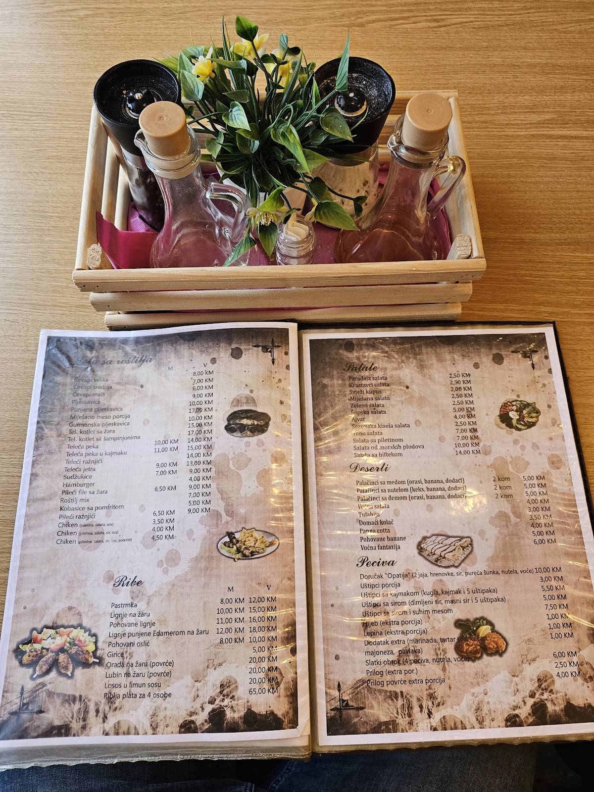 Menu at Restoran Maida Opatija restaurant, Zenica