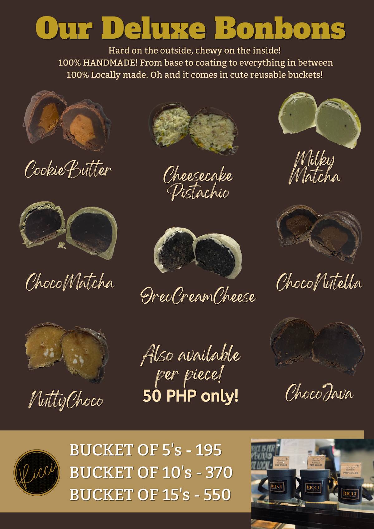 Menu at Ricci Chocolates - SM North Edsa desserts, Quezon City
