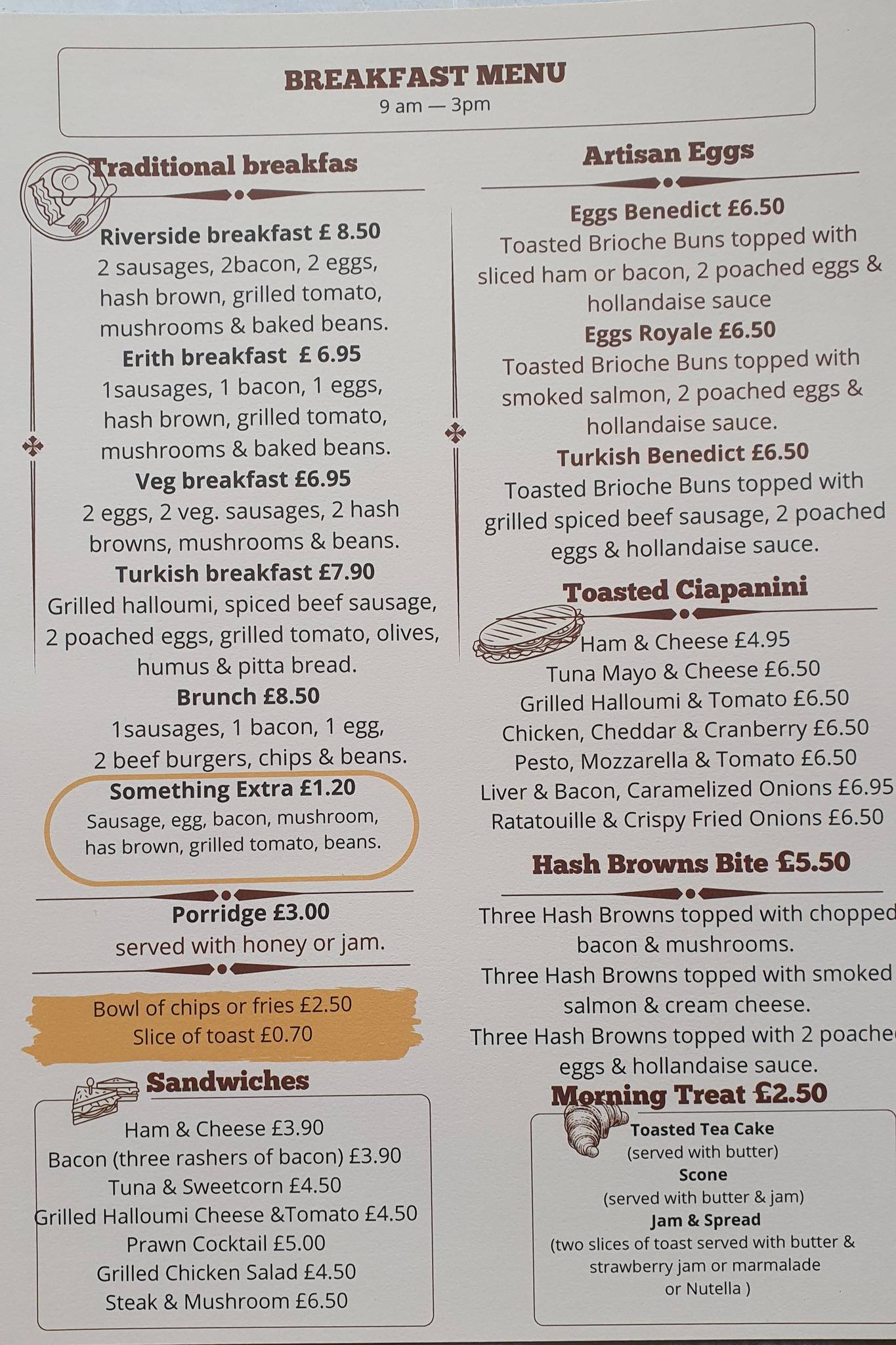 Menu at Riverside Fish & Steak House steakhouse, Erith