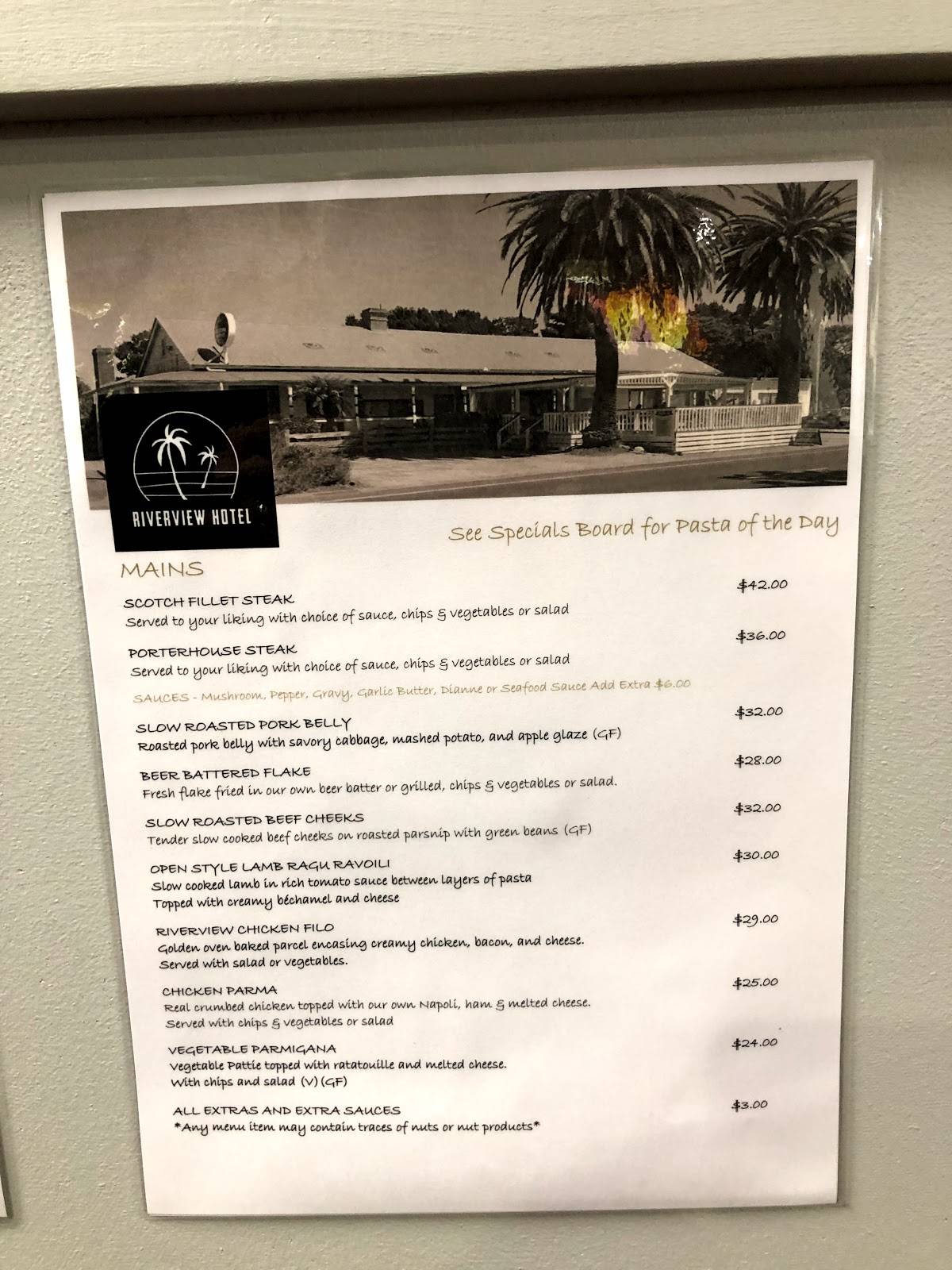 Menu at Bottlemart Express - Riverview Hotel pub & bar, Tarwin Lower