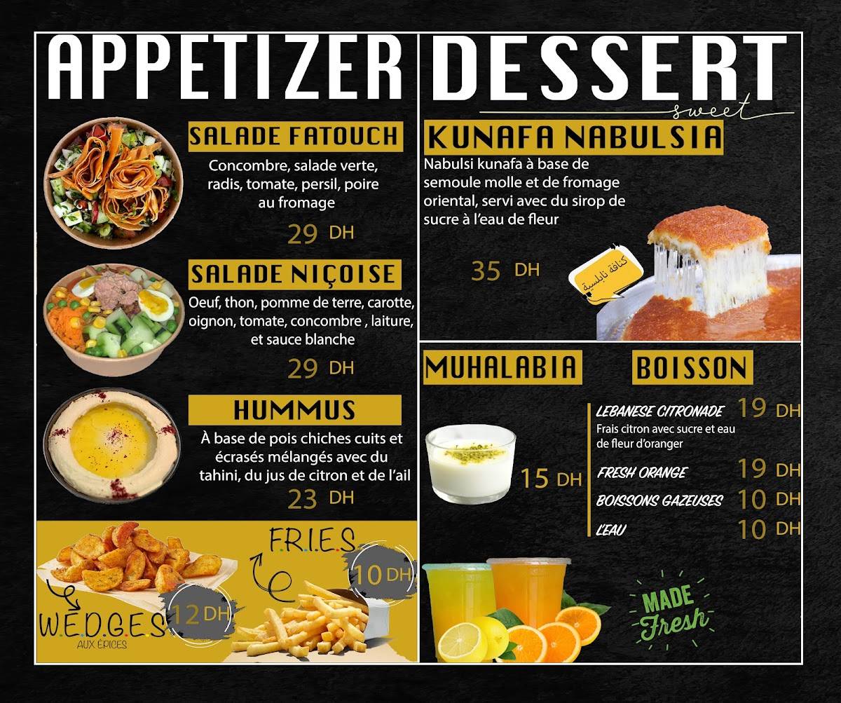 Menu at Road Runner (2R) restaurant, Casablanca