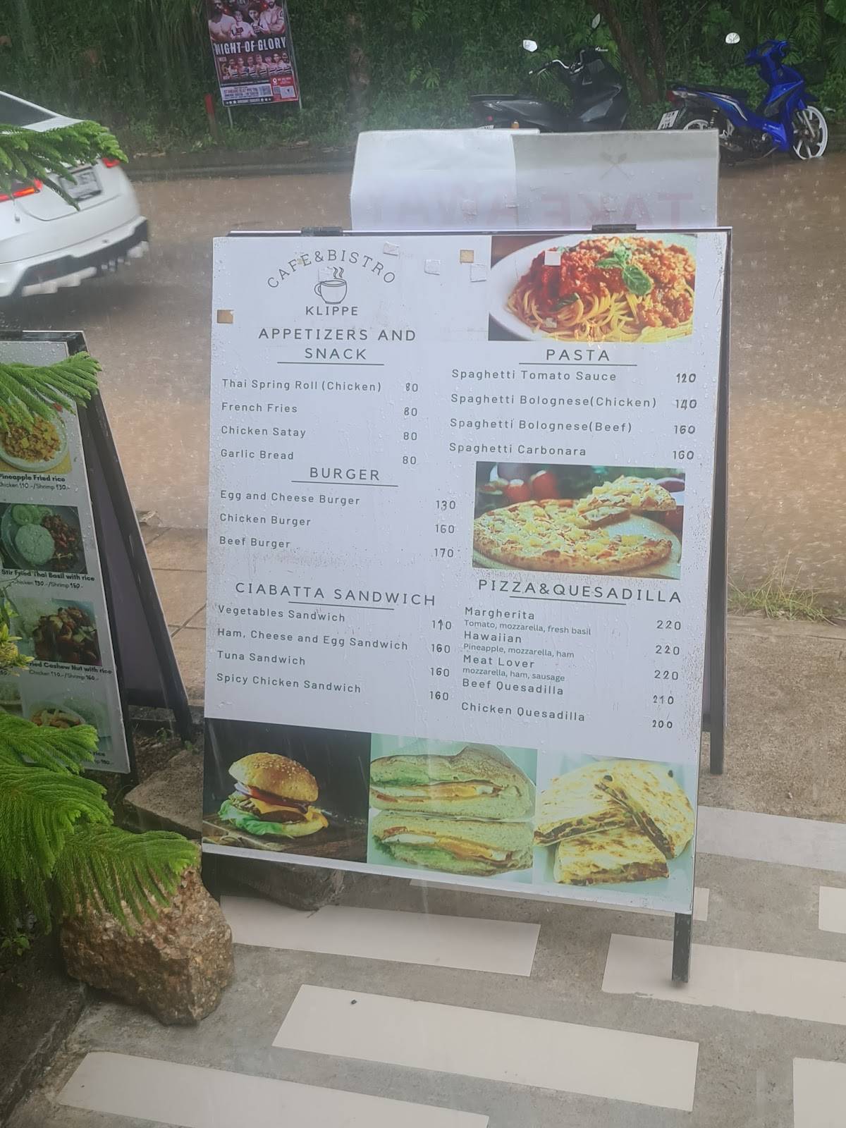 Menu at Roadside Bar, Ao Nang
