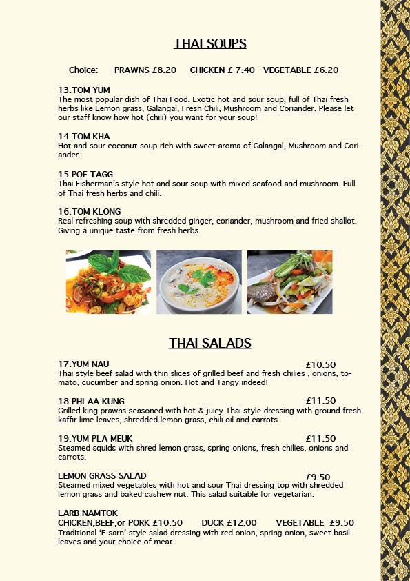 Menu at Thai Four Two Restaurant, Rochester