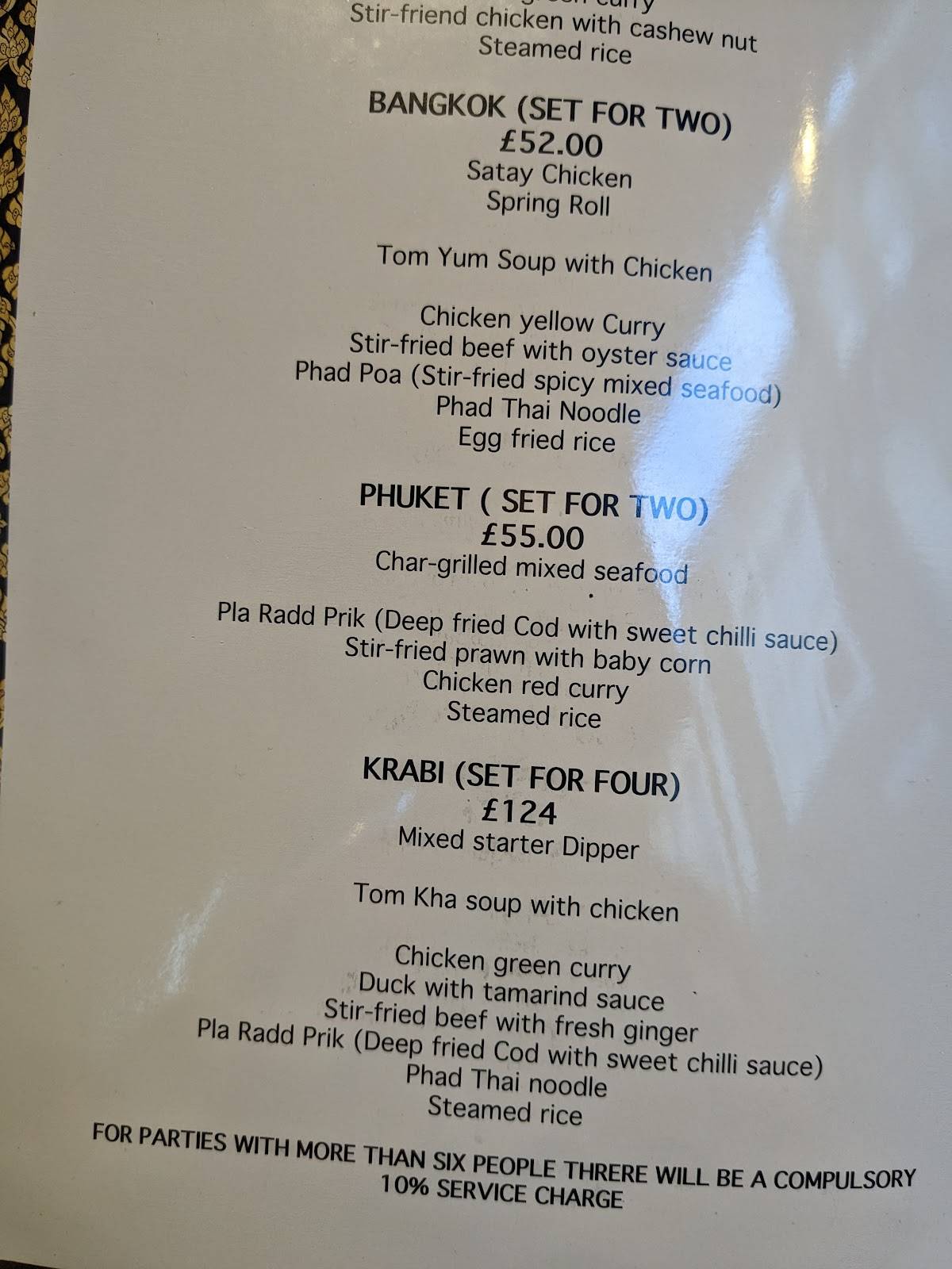 Menu at Thai Four Two Restaurant, Rochester