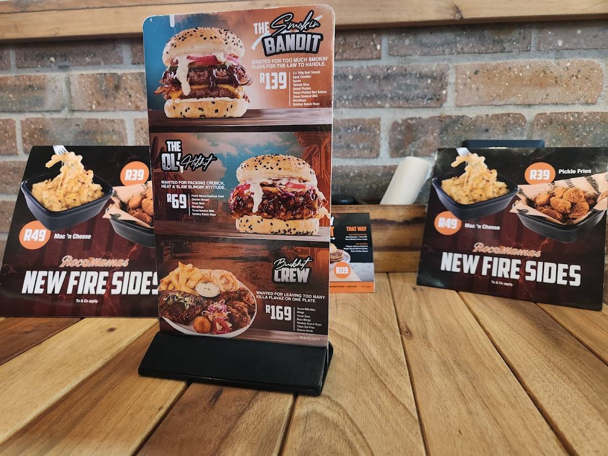 Menu at RocoMamas Rondebosch restaurant, Cape Town, Shop 7