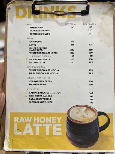 Menu at Rogue&Co cafe, Quezon City