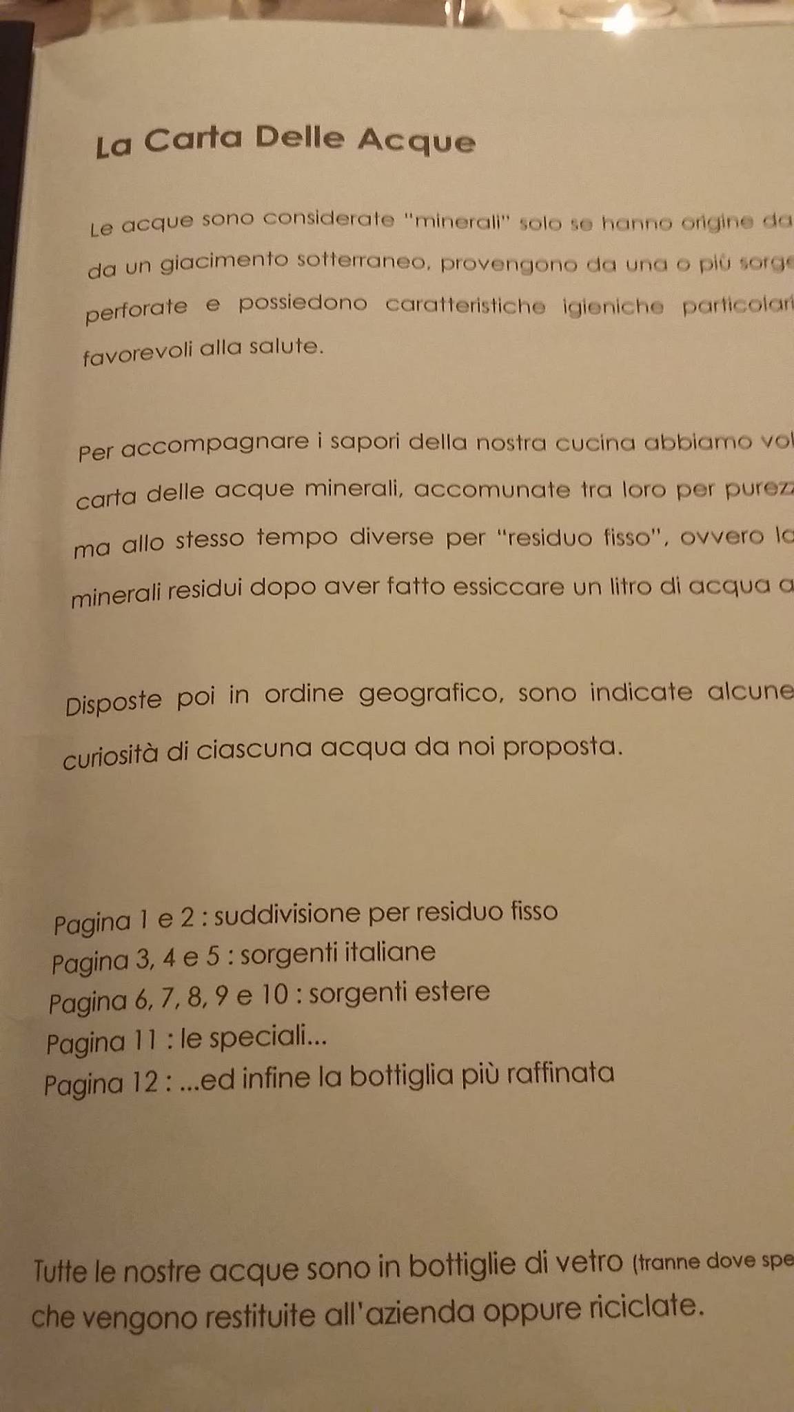 Menu at La Pergola restaurant, Rome, Via Alberto Cadlolo