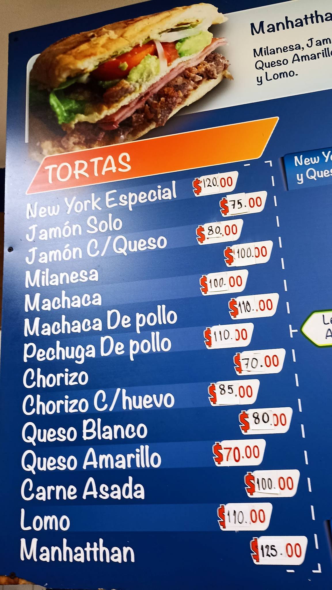 Carta del restaurante TORTAS CHARLY OFICIAL, Rosarito